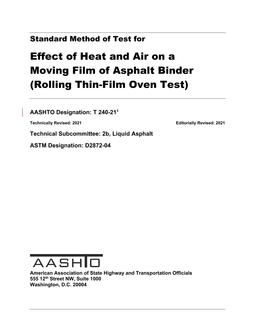 Download AASHTO T 240 In PDF - International Technical & Specifications ...