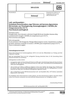 Download DIN 65338 - DRAFT In PDF - International Technical & Specifications Codes