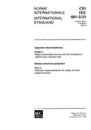 Download IEC 60601-2-21 Ed. 1.0 b:1994 In PDF - International Technical & Specifications Codes