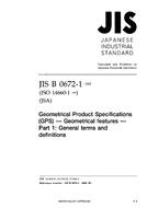Download JIS B 0672-1 In PDF - International Technical & Specifications ...