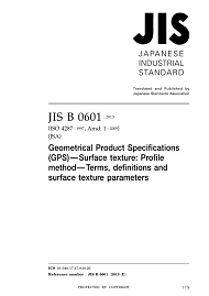 Download JIS B 0601 In PDF - International Technical & Specifications Codes