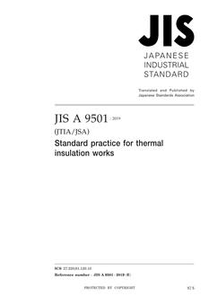 Download JIS A 9501 In PDF - International Technical & Specifications Codes