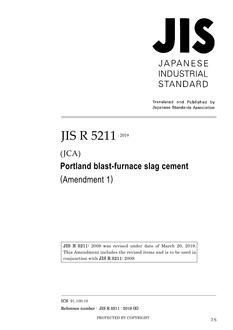 Download JIS R 5211:2009/AMENDMENT 1:2019 In PDF - International ...