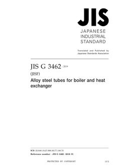 Download JIS G 3462 In PDF - International Technical & Specifications Codes
