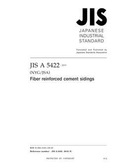 Download JIS A 5422 In PDF - International Technical & Specifications Codes
