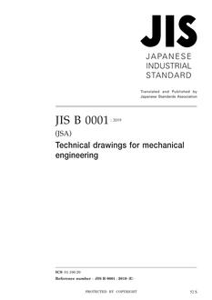 JIS B 0001 - International Technical & Specifications Codes