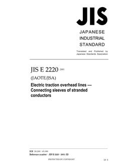 Download JIS E 2220 In PDF - International Technical & Specifications Codes