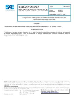 Download SAE J2340 In PDF - International Technical & Specifications Codes